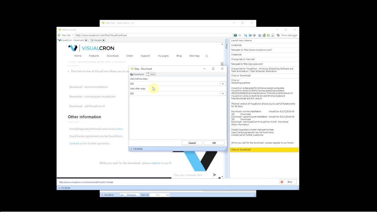 Web macro recorder - steps - YouTube