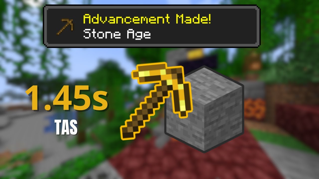 "Rekord" Polski w Minecraft - 'Stone Age' w 1.45s (SSG, TAS) - YouTube