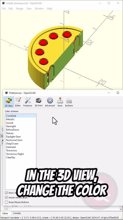 OpenScad: Change Background #3dprinting #openscad #openscadtutorial - YouTube