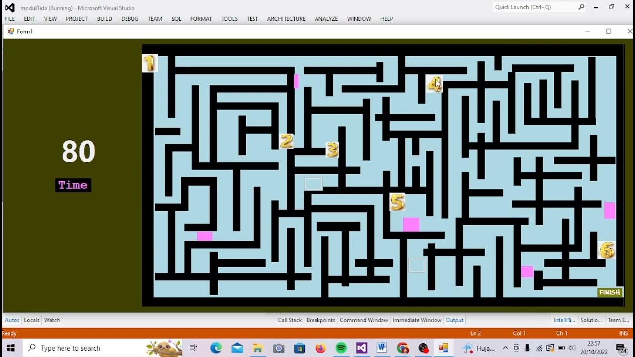 The Mouse Runner Demonstration -By Microsoft Visual Studio (Maze Game) - YouTube