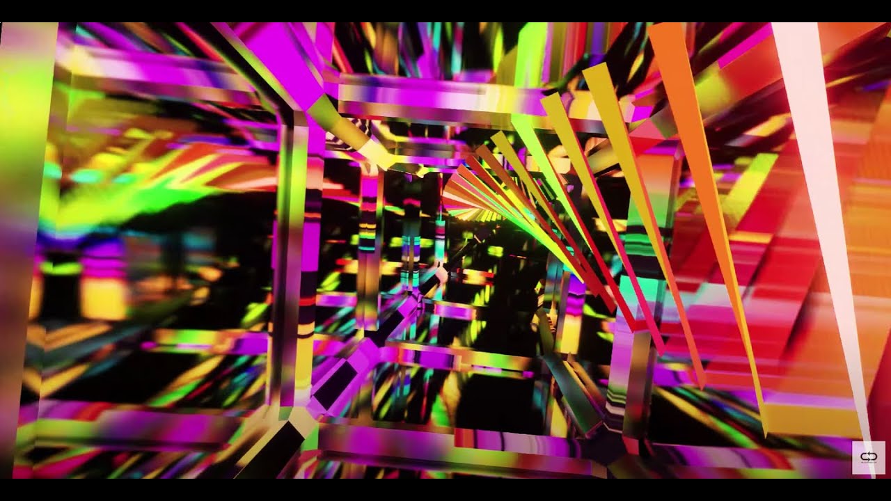 4k TV Abstract Square Sci-Fi Visuals Metallic color Flashing Relaxing background Video ...