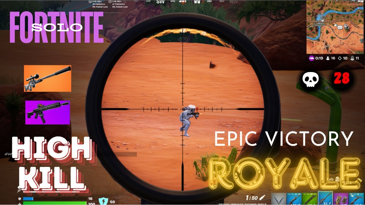 SOLO Gameplay Win FORTNITE High KILL 28 - YouTube