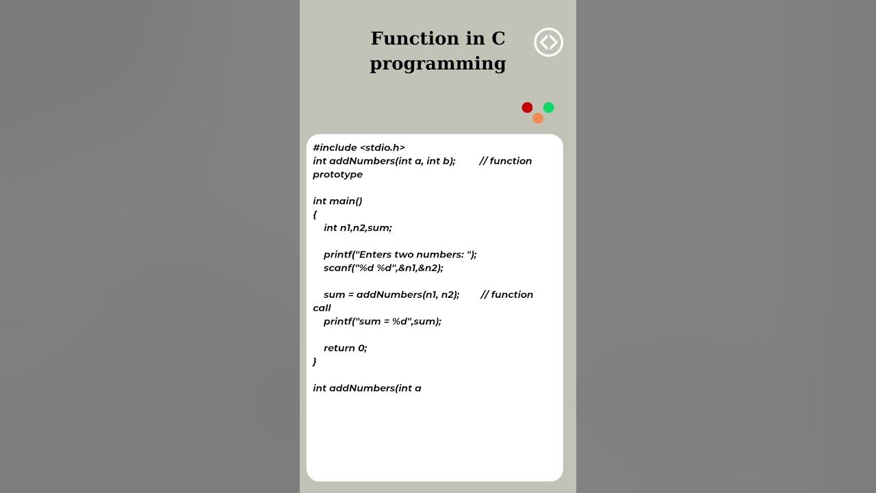 Functions In C Cprogramming Youtube