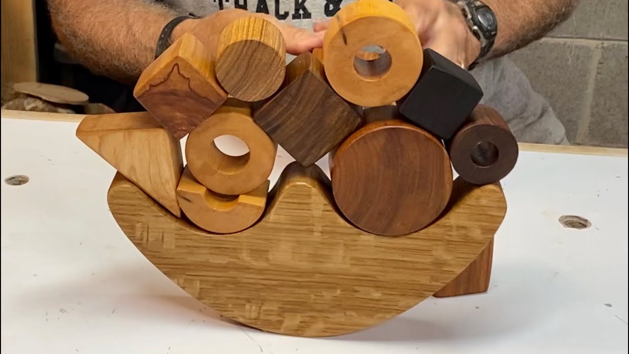 DIY Balancing Blocks Toy: Kate’s 3 Year Old Birthday Present - YouTube