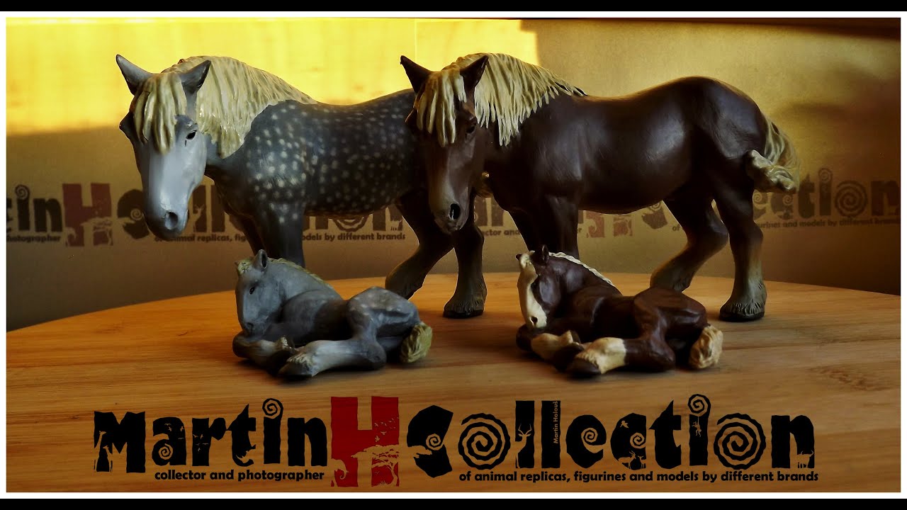 MartinH Collection - Papo Percheron stallion (grey and brown) with ...