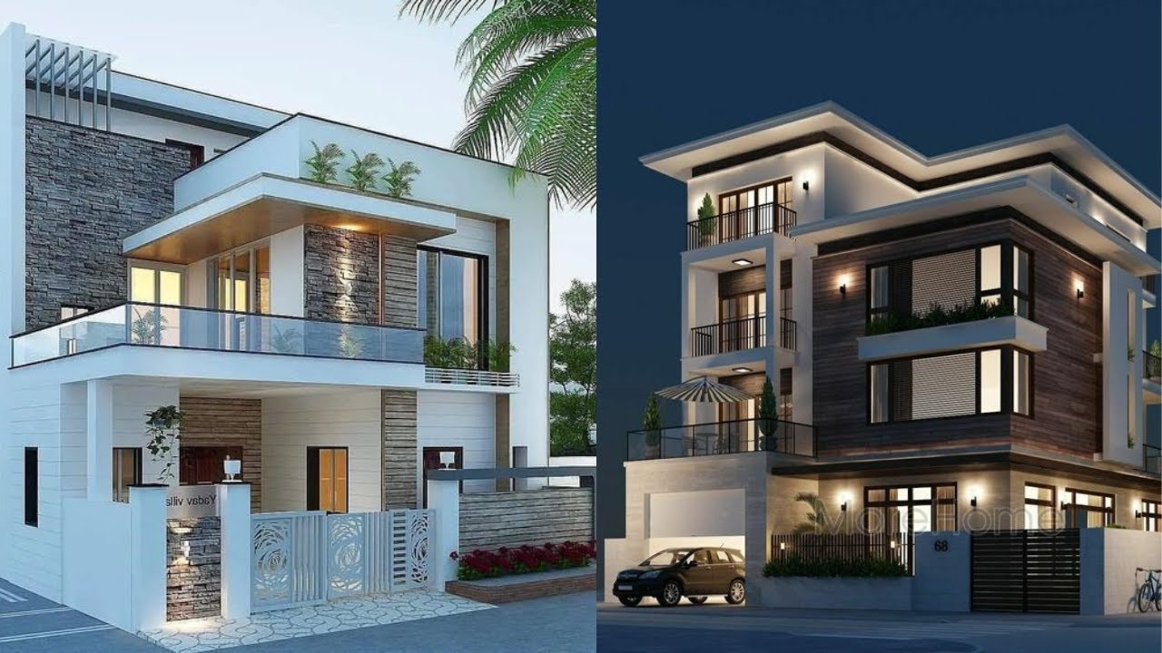 100 Beautiful House Front Design Ideas | Modern House Exterior Designs ...