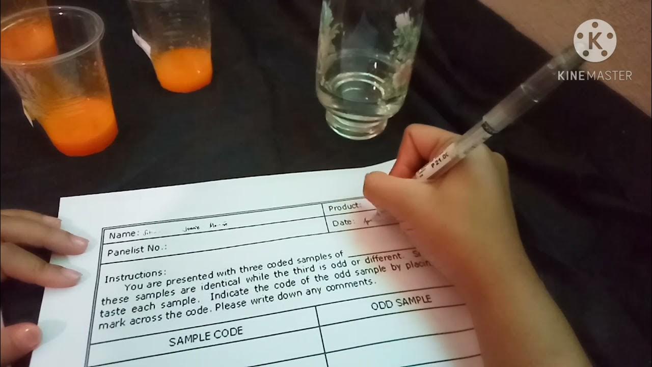 SENSORY EVALUATION (TRIANGLE TEST) - YouTube