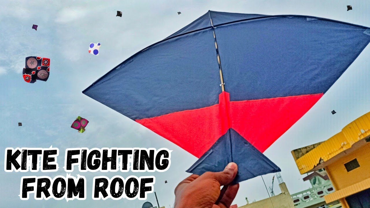 kite fighting from roof | kite flying with miniboys | #kiteflying # ...
