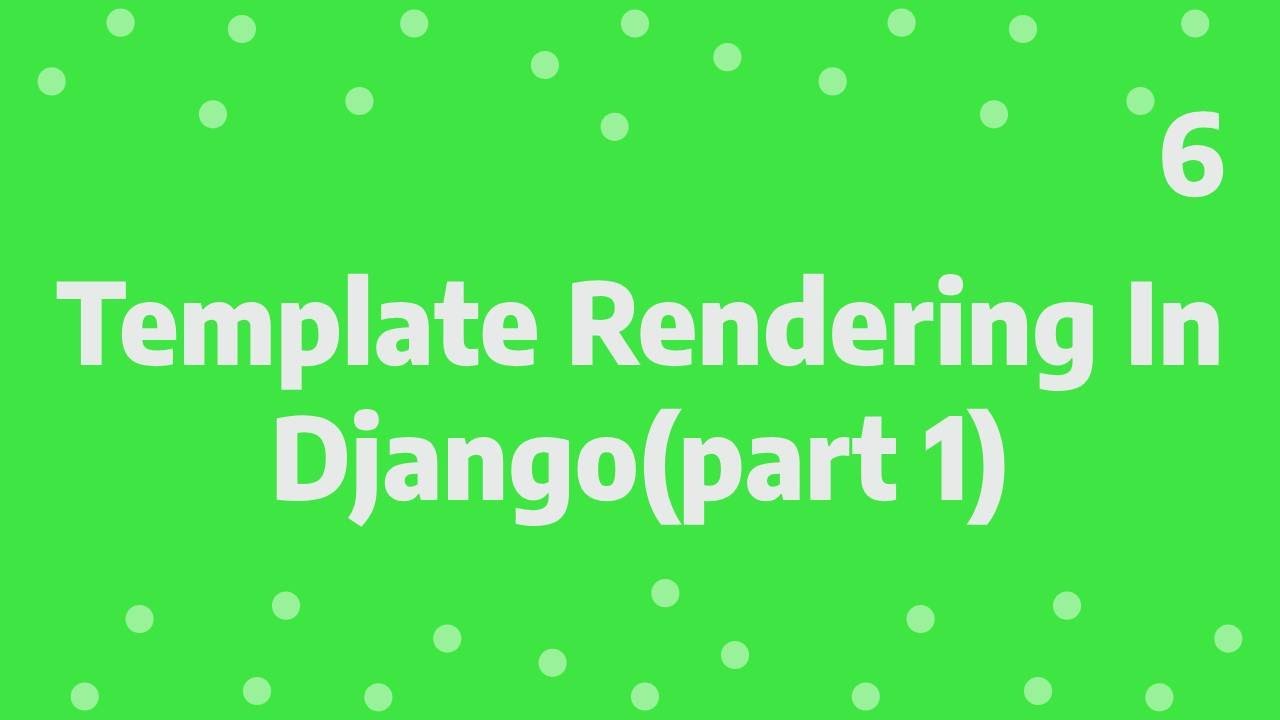 Template rendering in django | Nepali - YouTube