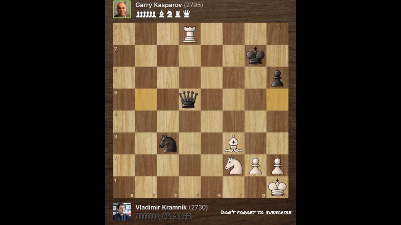 Vladimir Kramnik vs Garry Kasparov | Intel Chess Grand - Prix | Paris - France, 1995 - YouTube
