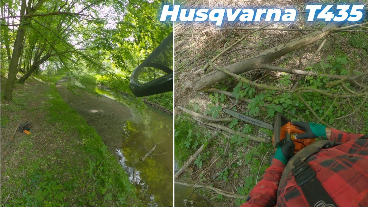 Clearing A River Bank From Branches - YouTube