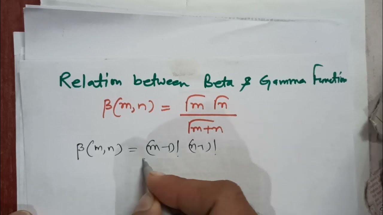 Relationship between Beta and Gamma function - YouTube