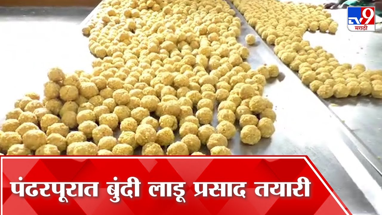 Pandharpur Bundi Ladu : विठोबाचा प्रसाद असणाऱ्या बुंदीचा लाडू तयार ...