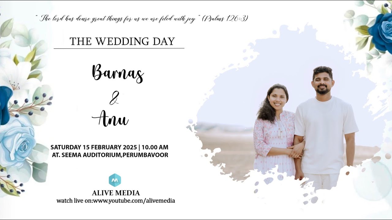 BARNAS & ANU | WEDDING LIVE WEBCAST | 15-02-2025 | ALIVE MEDIA - YouTube