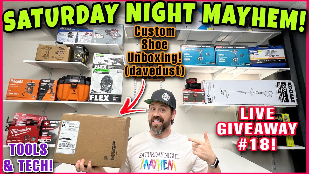 📣 Saturday Night Mayhem 2022 Livestream GIVEAWAY #18! Tools & Tech! Who ...