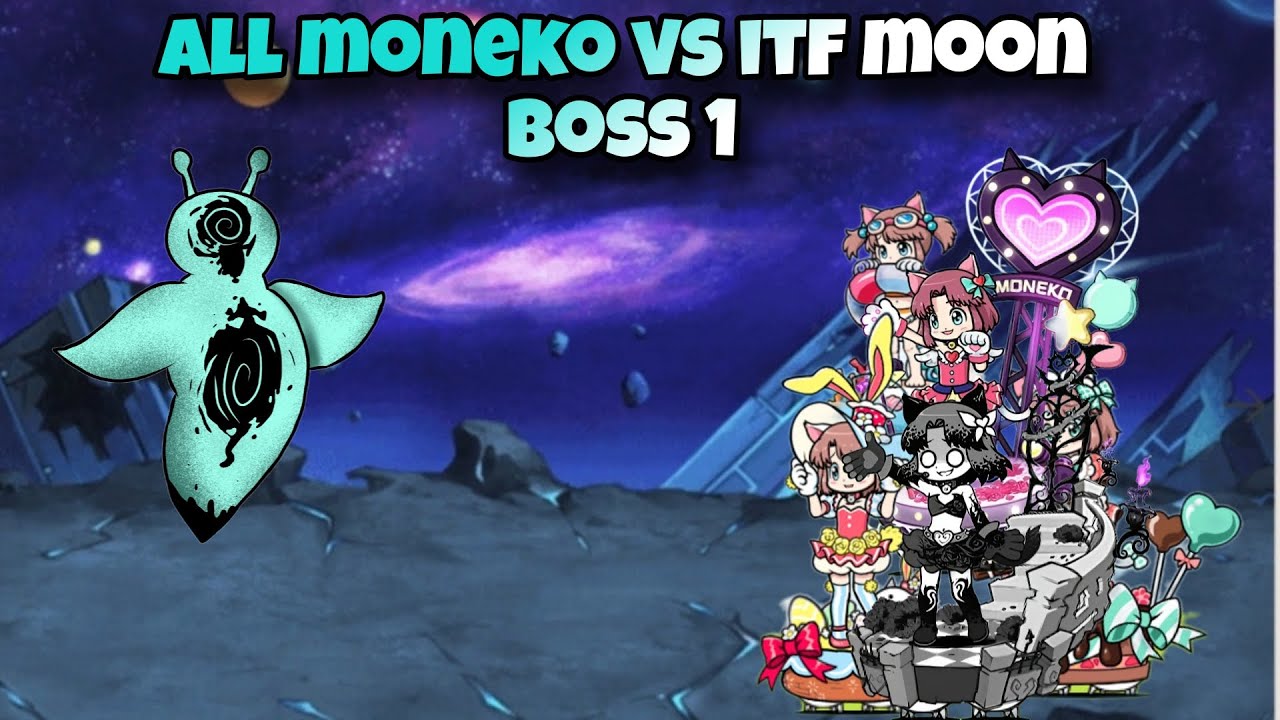 All moneko vs itf moon boss 1 | the battle cats - YouTube