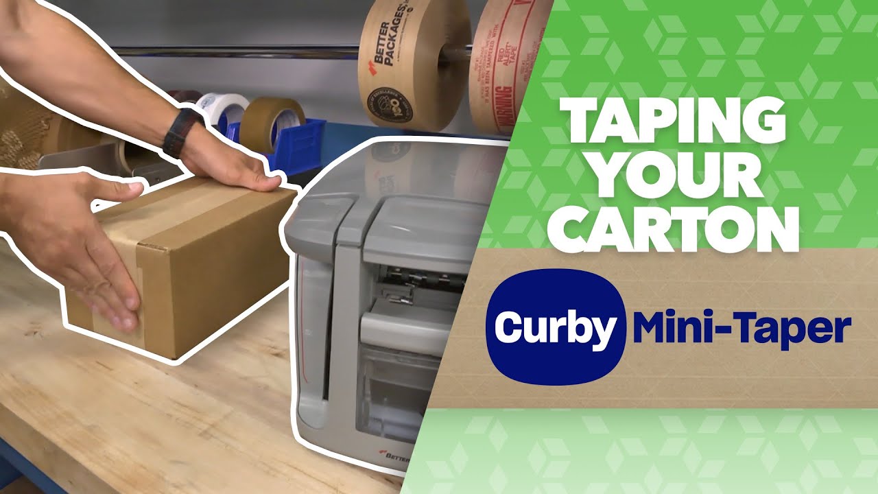Curby Mini-Taper: Taping Your Carton - YouTube