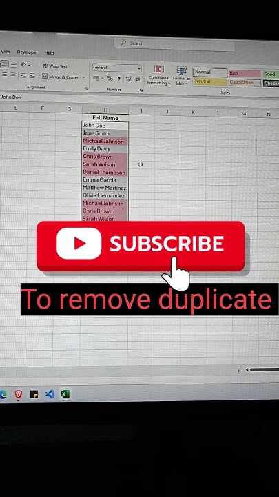 Excel - How to highlight and remove duplicate Values 😃😃🔥#excel #exceltips #exceltutorial # ...