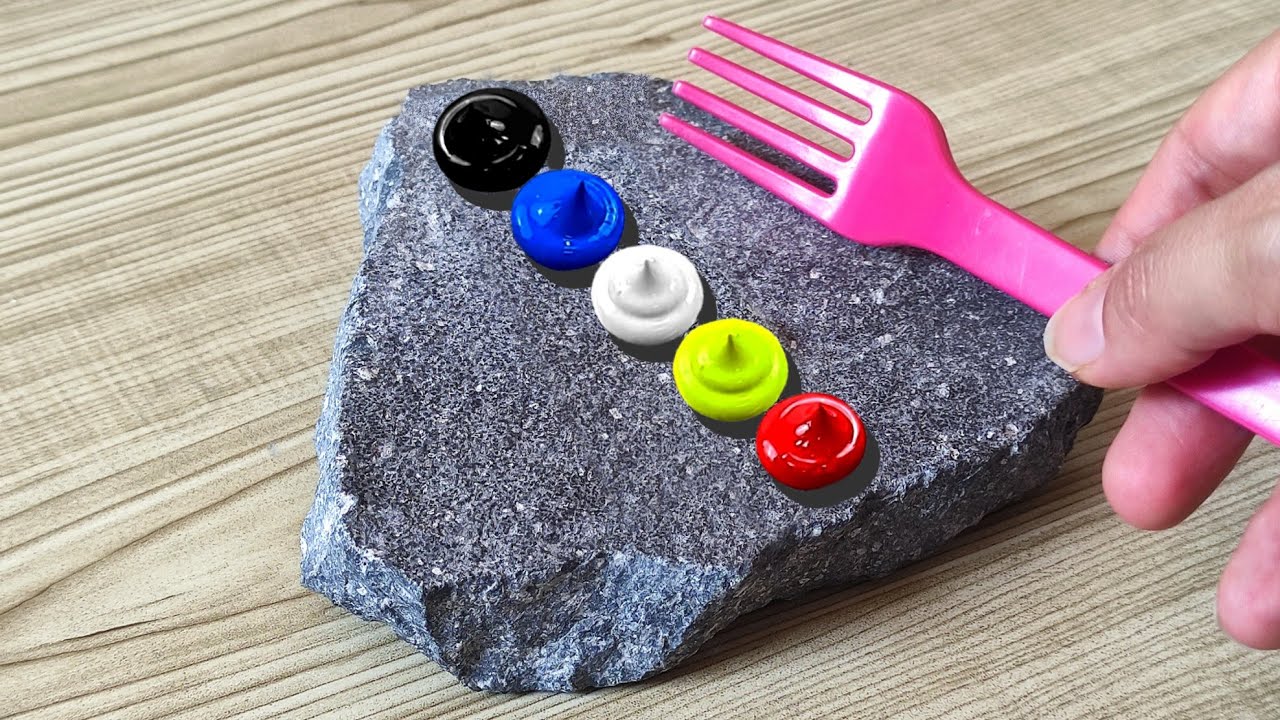 How to Paint ️ Love Story on Stone | Easy Stone Satisfying Acrylic ...