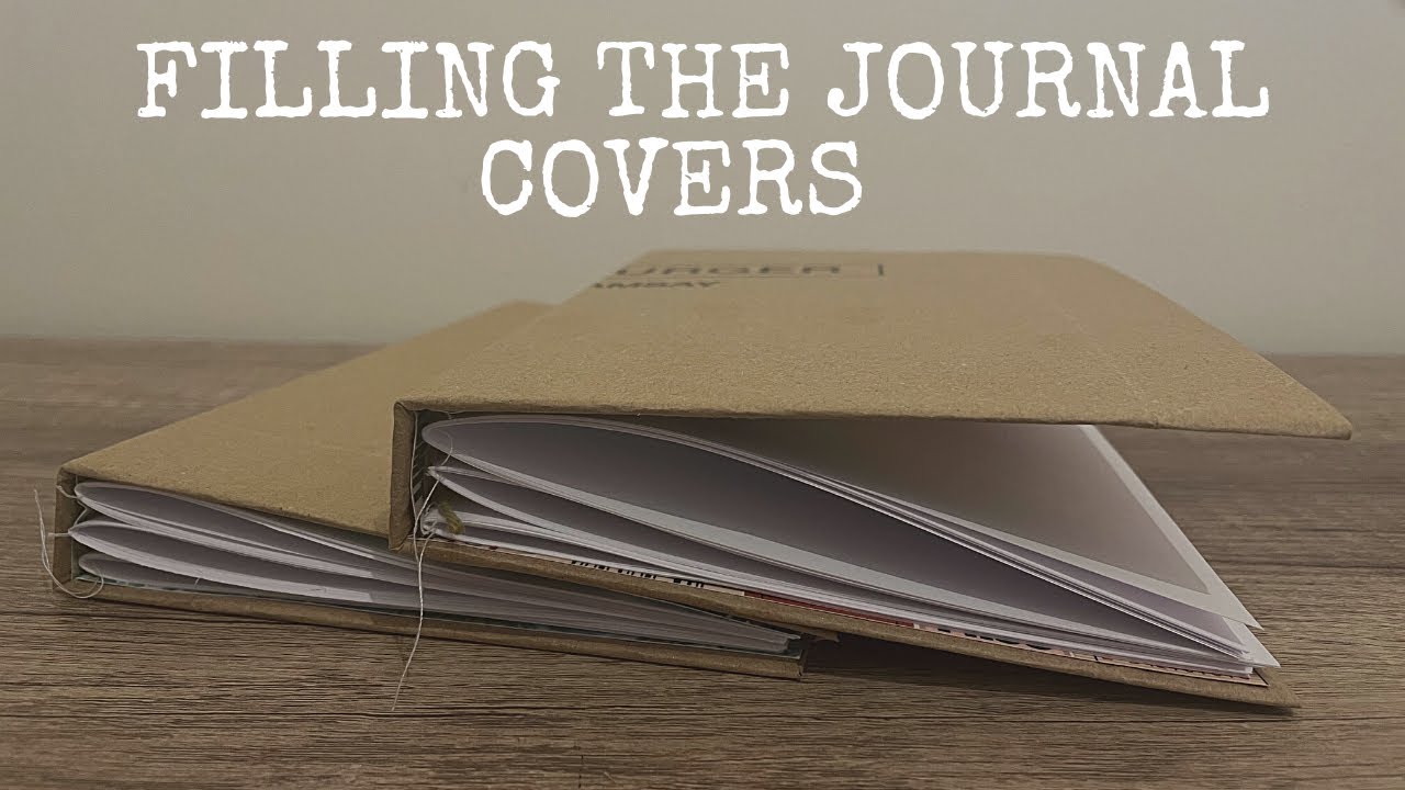 Filling the journal covers (no talking) - YouTube