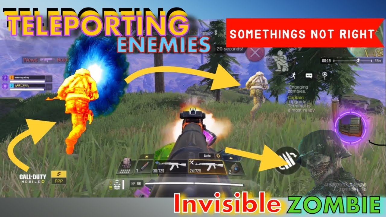 INVISIBLE ZOMBIE | TELEPORTING ENEMIES | CALL OF DUTY MOBILE | BATTLE ...