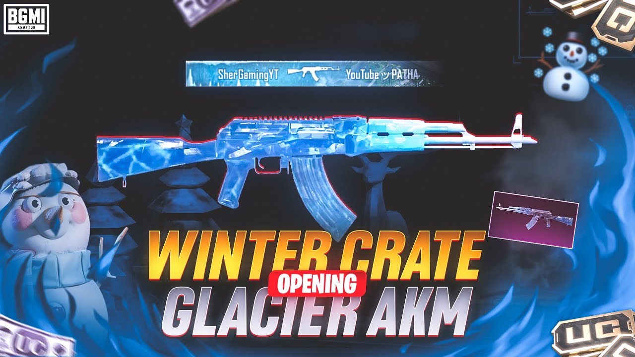 GLACIER AKM WINTER CRATE OPENING IN BGMI @SherGamingYT001 - YouTube