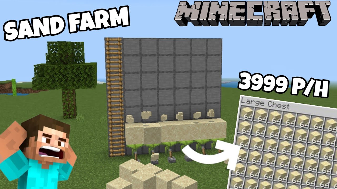 Minecraft 1.21 Unlimited Sand Farm In Bedrock | MCPE | Minecraft PE ...