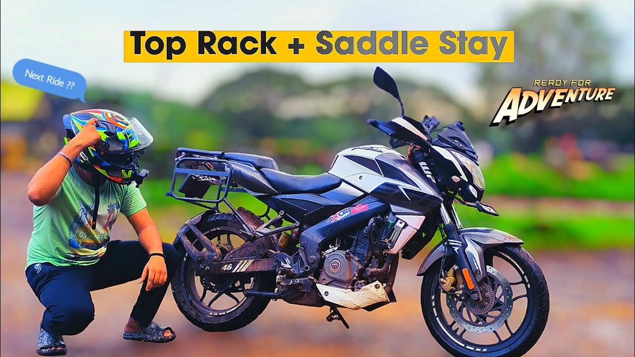 Pulsar NS 200 Touring Modification || Sahyadri Moto Top Rack + Saddle ...