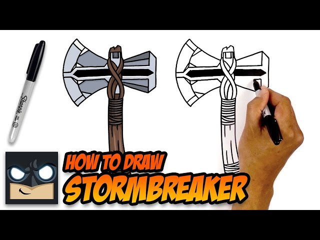 How to Draw Stormbreaker | Avengers | Step-by-Step Tutorial - Videos ...