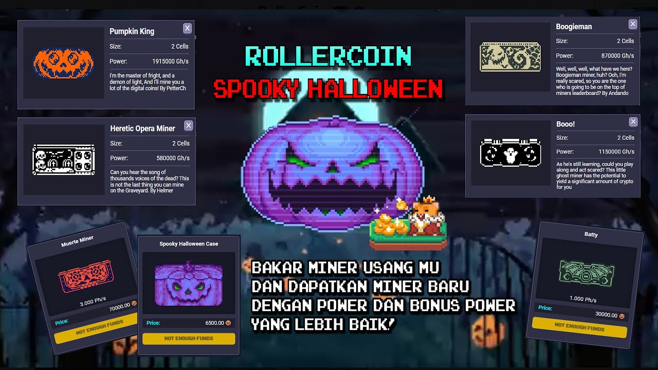 Rollercoin Cara Mengikuti Event Spooky Halloween Event Buning Miner ...