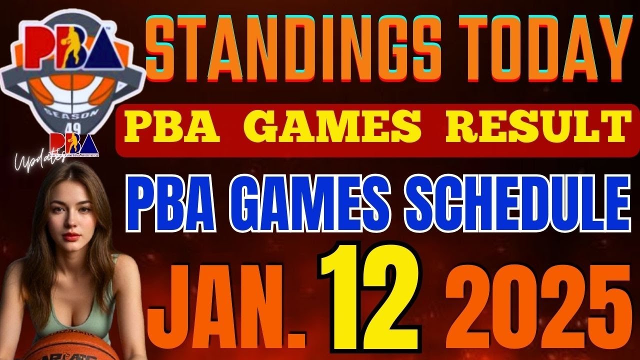 PBA STANDINGS TODAY | January 12, 2025 | pba games results | pba ...