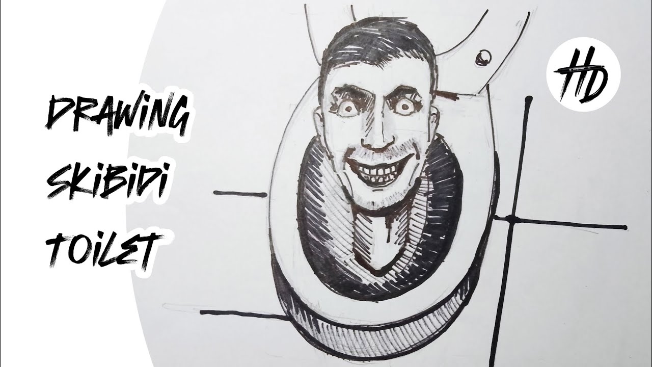 Skibidi Toilet Drawing -Toilet-head Character - Meme Fan Art - YouTube