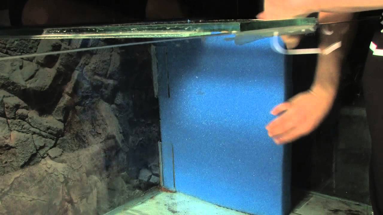 Corner filter installation with Poret foam - YouTube
