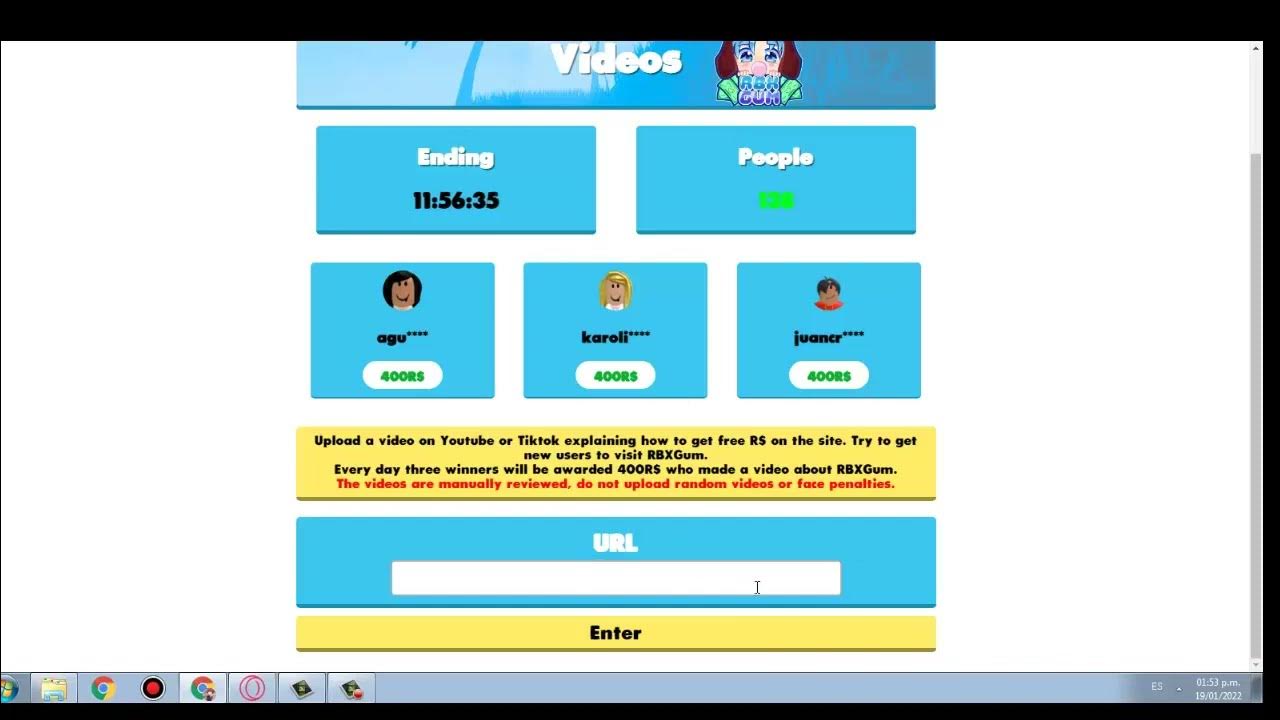 😱Como poner tu url en rbx.gum - YouTube