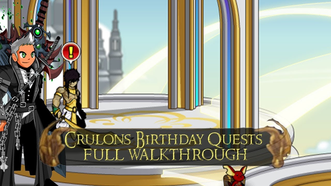 AQW /join djinn Full Walkthrough | Crulons Birthday Quests - YouTube