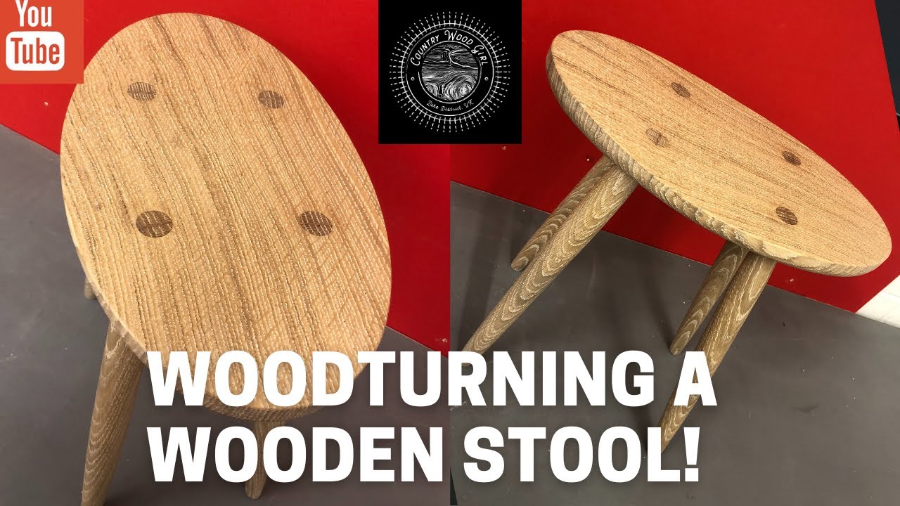 Woodturning A Wooden Stool! - YouTube