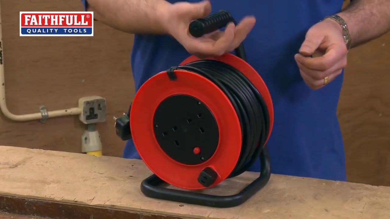 Faithfull 20m Open Frame Electric Cable Reel FPPCR20M Real Deals ...