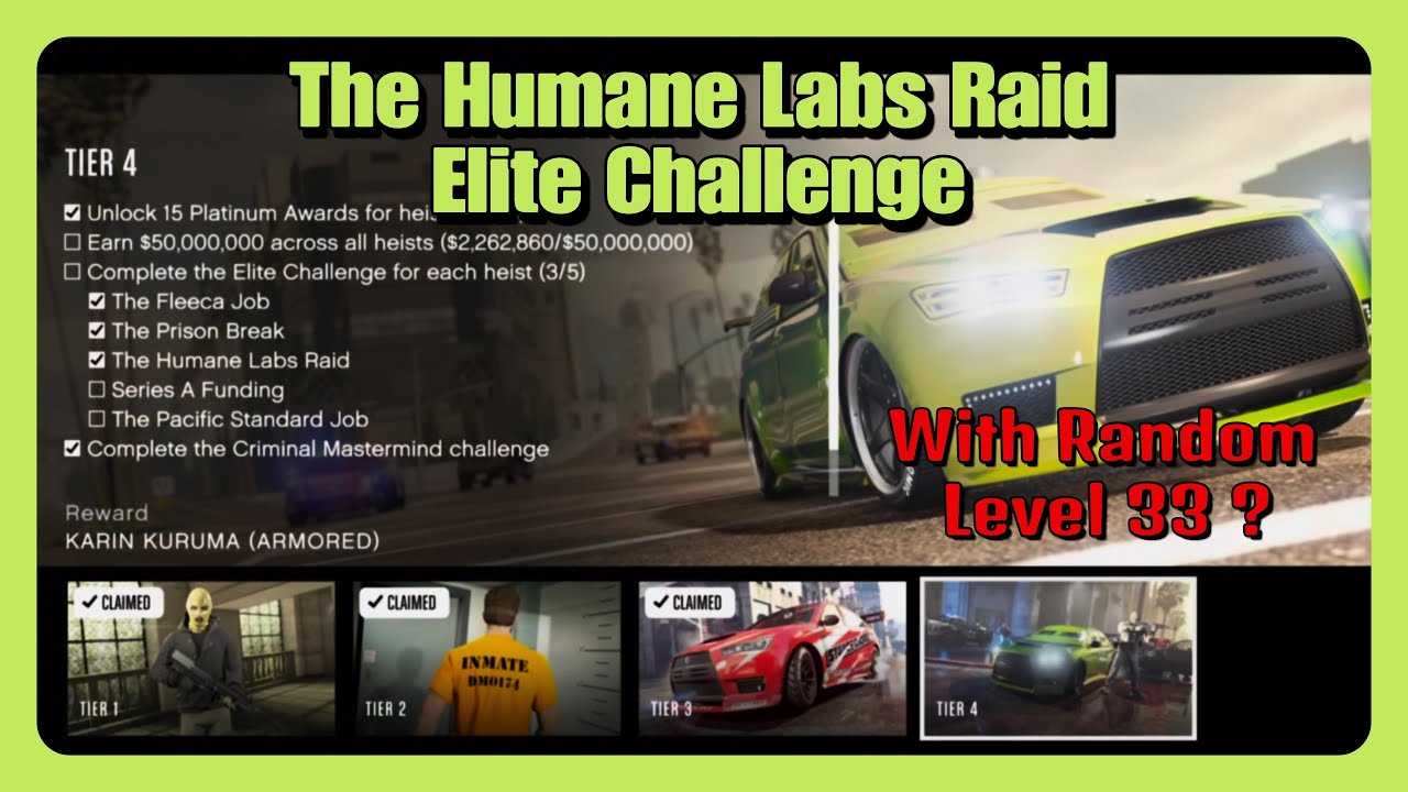 The Humane Labs Raid Elite Challenge, With A Random Lvl 33?? - Tier 4 ...