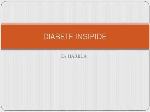DIABETE INSIPIDE DR . HARBI ENDOC - YouTube