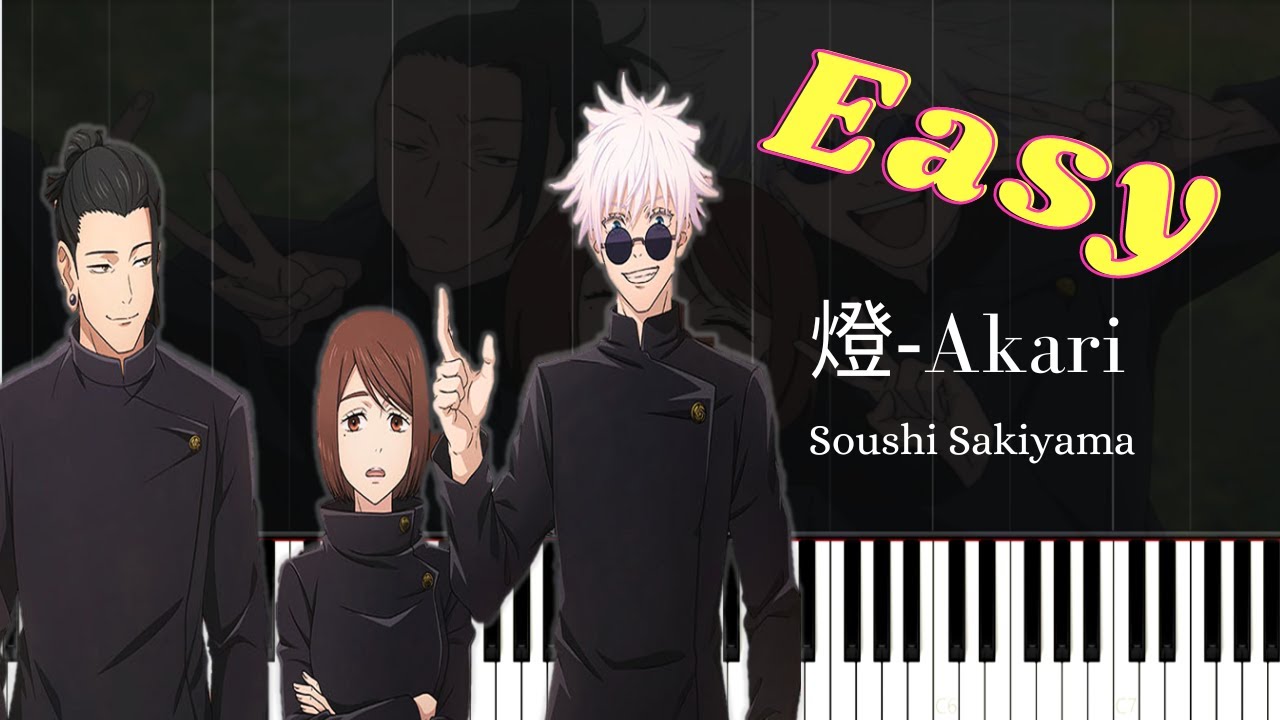 燈‐Akari/Soushi Sakiyama/ Jujutsu Kaisen Season2 ED/Easy Piano Tutorial ...