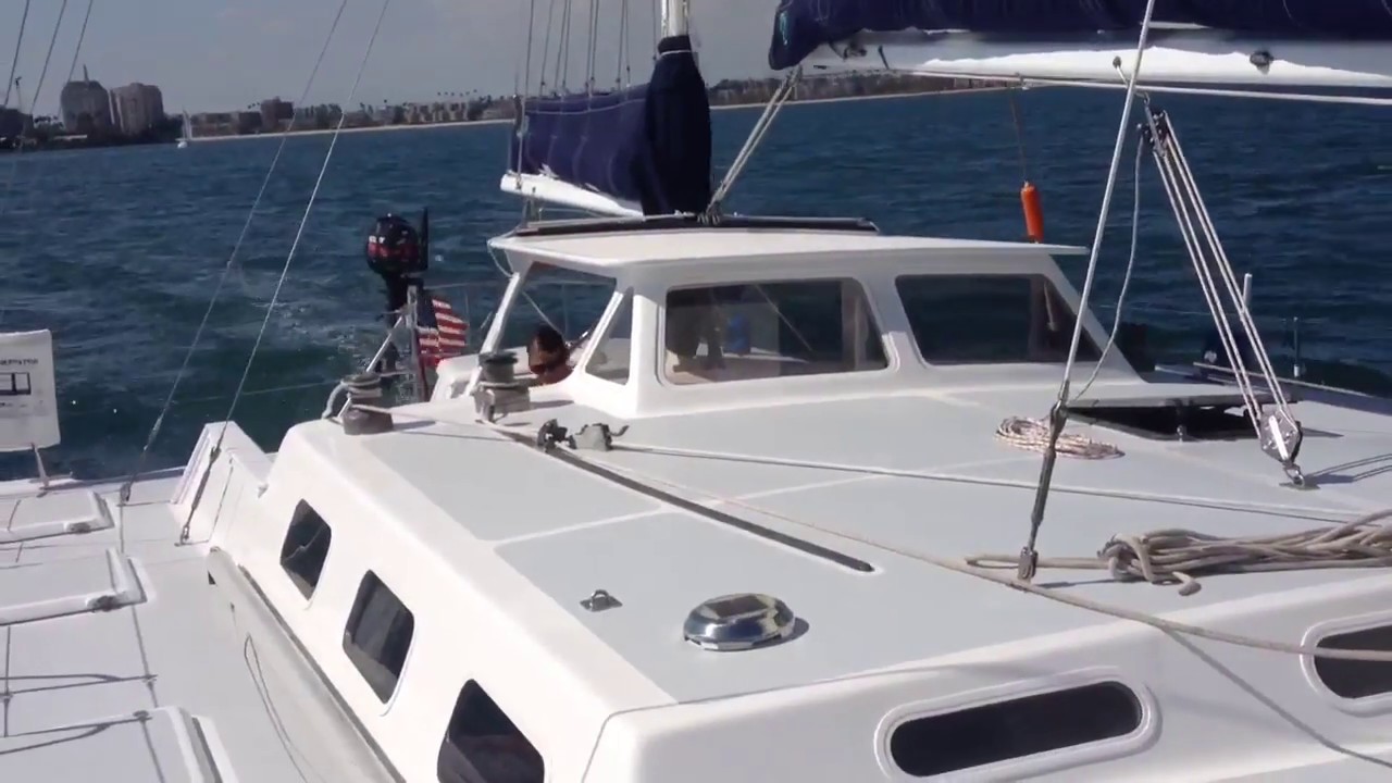 Cross 42 "Cherokee" Sailing In 20+ Knot Wind. - YouTube