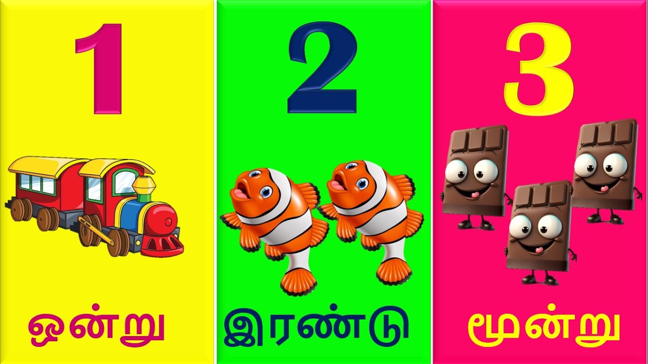 ஒன்று இரண்டு|123 எண்கள்|numbers in tamil|123 in tamil|enkal/onru irandu ...