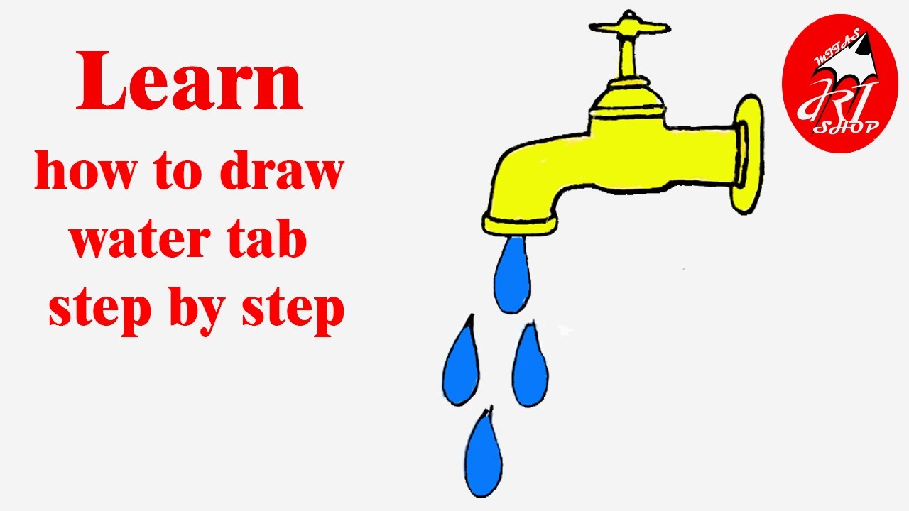 how to draw water tab step by step | water tab drawing easy | - YouTube