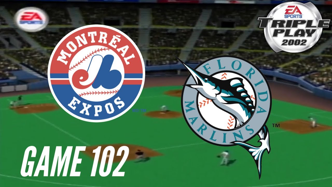 Triple Play Baseball 2002 Full Game sim: Marlins @ Expos Game 102 - YouTube