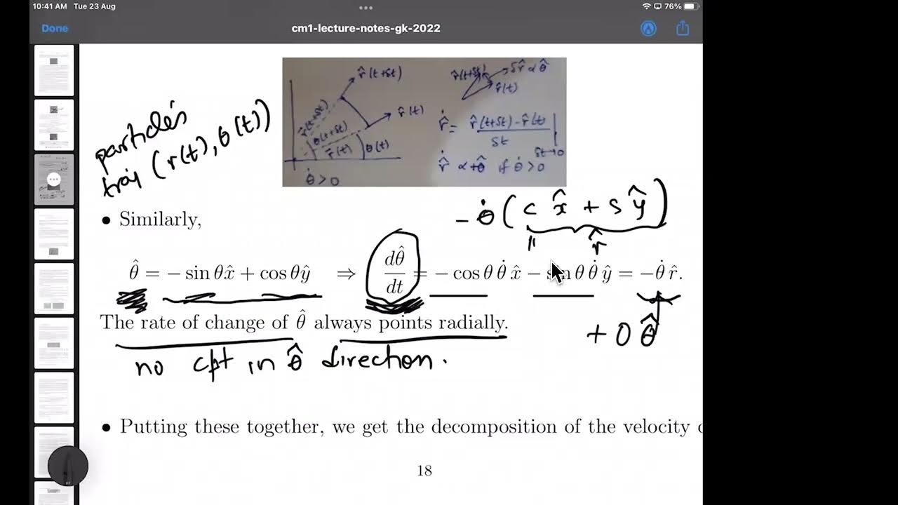 Lecture 7 Classical Mechanics 1 CMI: 23 Aug 2022 - YouTube