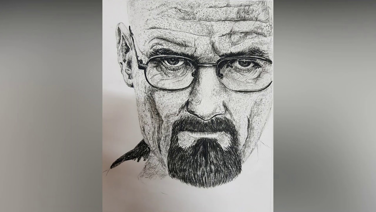 Portrait of Walter white aka Heisenberg | Portrait Drawing | Drawing ...