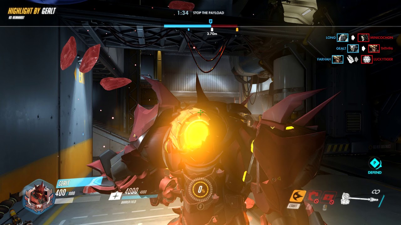 Reinhardt Triple Pinned Kill - YouTube
