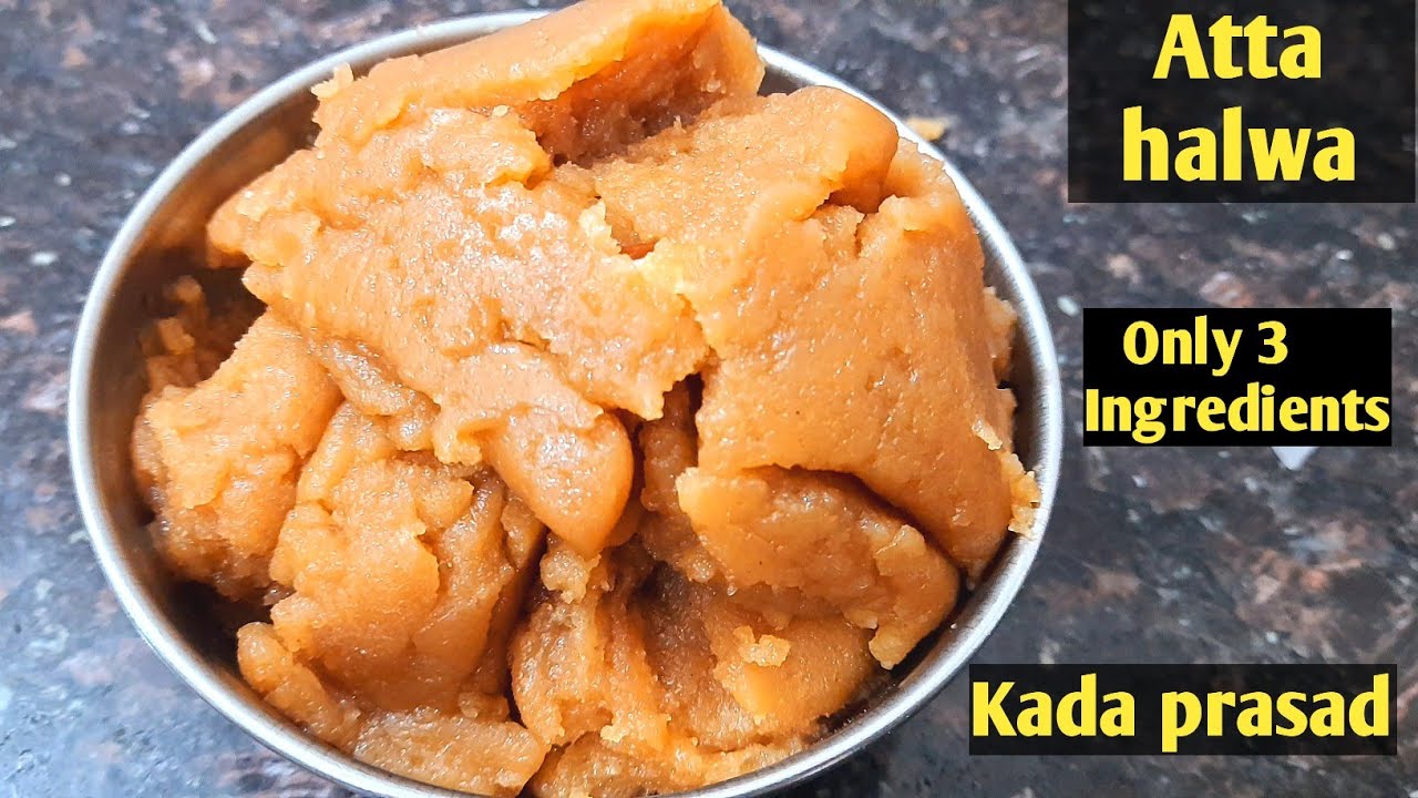 Atta halwa l kada prasad l Quick halwa l Wheat halwa l How to make ...
