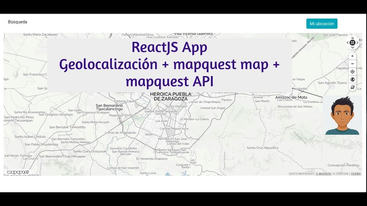 ReactJS App + geolocalización + mapquest map + mapquest API - parte 1 ...
