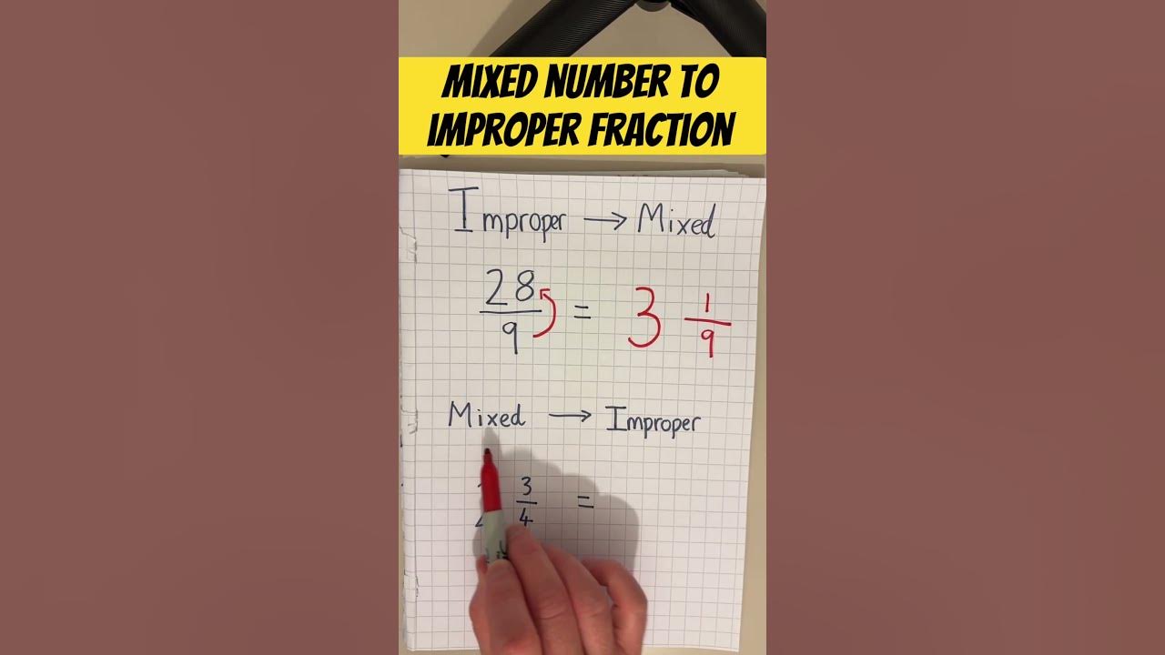Change an improper fraction into a mixed number and vice versa! #maths ...